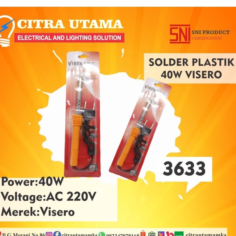 Jual SOLDER LISTRIK 40WATT MEREK VISERO K3633 | Shopee Indonesia