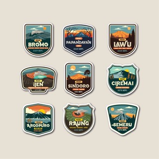 Jual STICKER PACK INDONESIA MOUNTAINS | STICKER GUNUNG INDONESIA ...