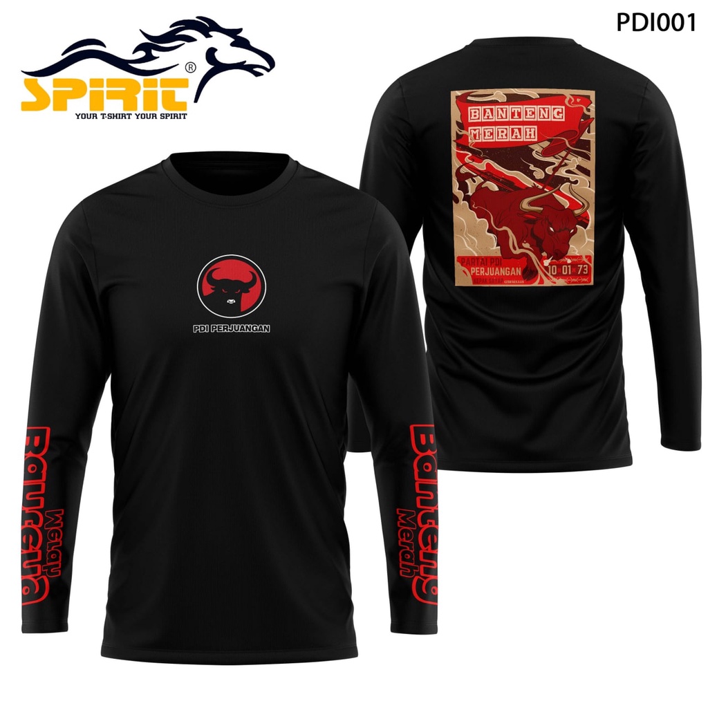 Jual Terbaru kaos PDI P/ baju partai PDI perjuangan logo banteng merah ...
