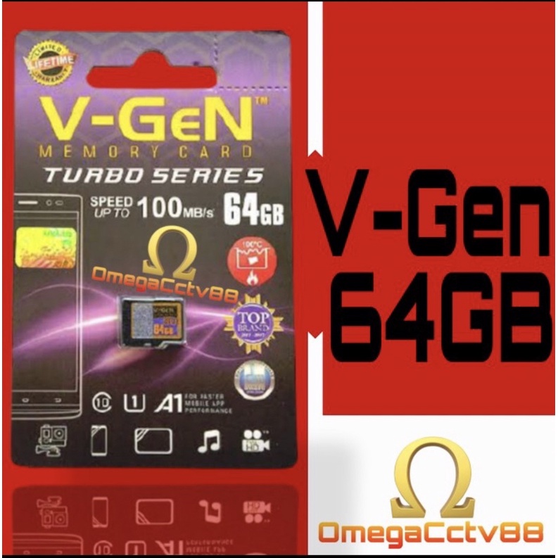 Jual micro SD card V-Gen 64GB class10 100mbps memory card V-Gen 64GB ...