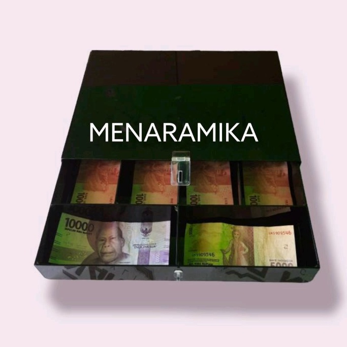 Jual Money Organizer / tempat uang akrilik model tarik / Kasir uang ...
