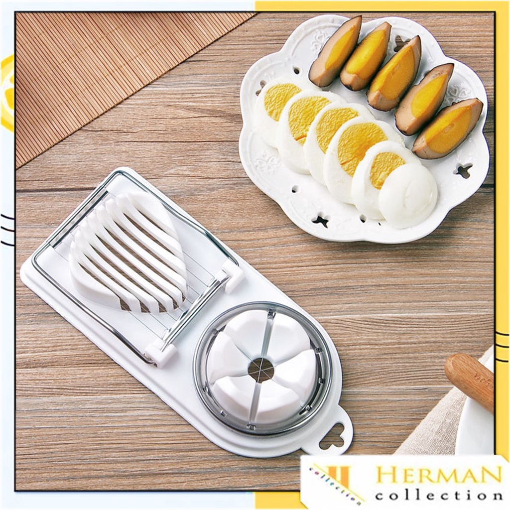 Jual HC Alat Potong Telur Rebus 2 in 1 Pengiris Telur Bulat Pemotong ...