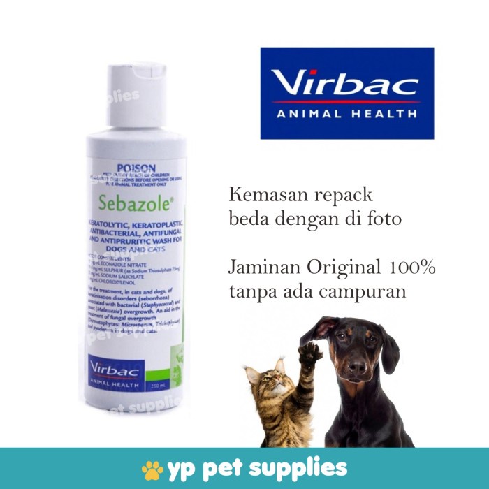 Jual Shampoo Sebazole Anti Jamur dan Bakteri Anjing Kucing Repack 50ML ...