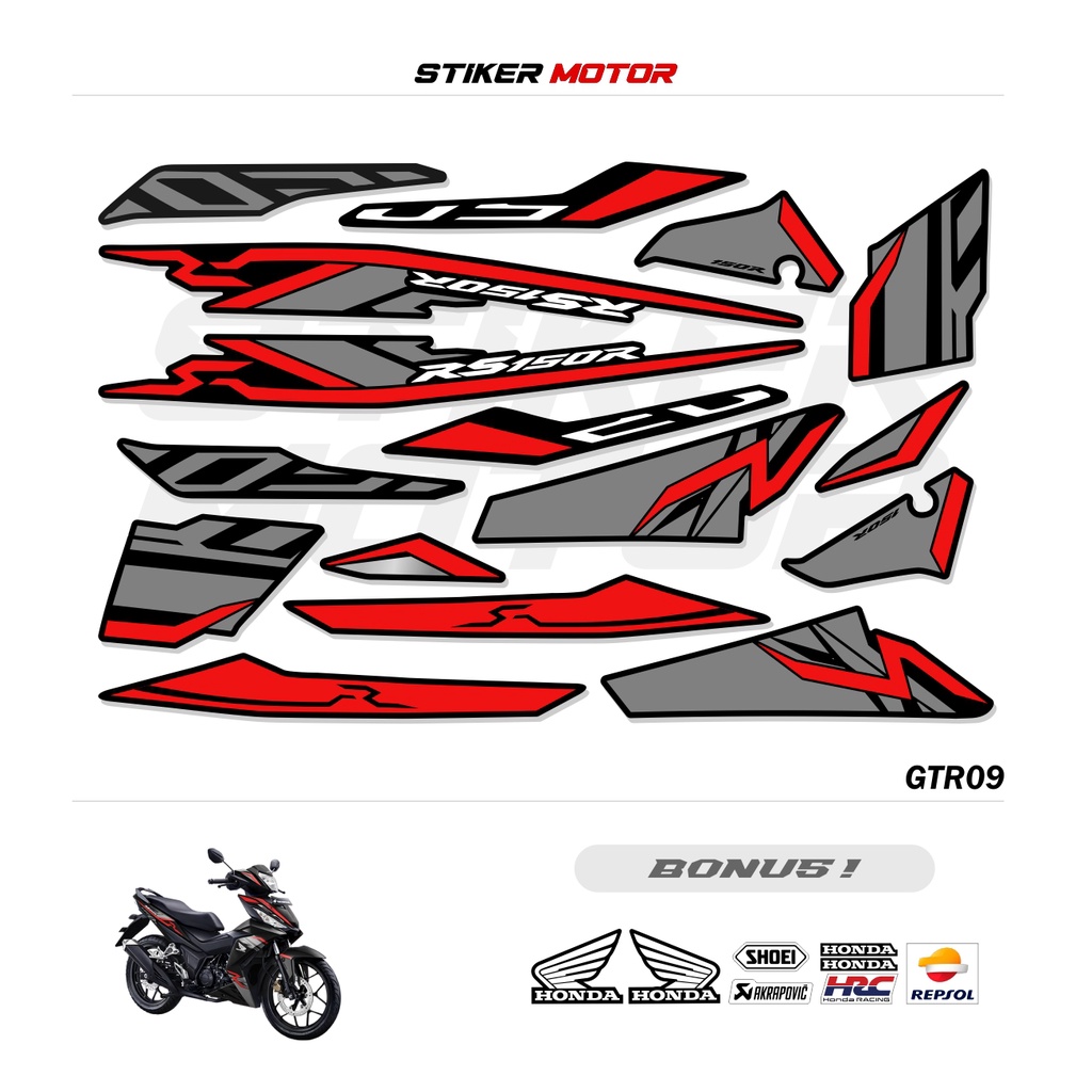 Jual GTR09 STRIPING STICKER HONDA RS150R SUPRA GTR 150 WINNER V1 ...