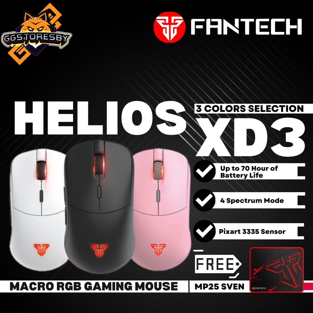 Jual FANTECH HELIOS XD3 RGB Wireless Gaming Mouse | Shopee Indonesia