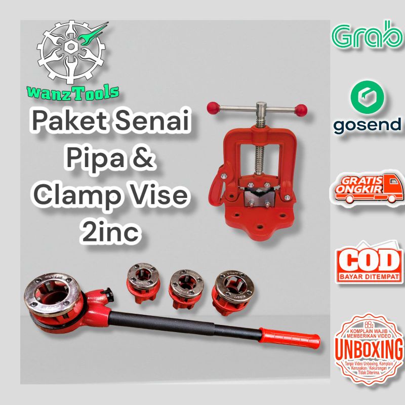 Jual Paket Senai Pipa & Pipe Vise | Membuat Drat Pipa Besi Siap Pakai ...