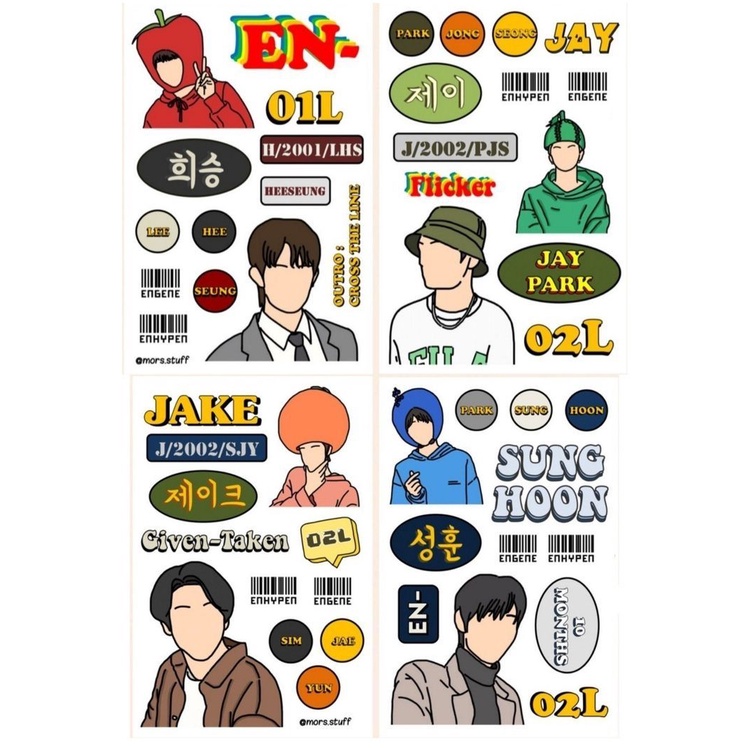 Jual ENHYPEN sticker pack aesthetic kpop journaling | Shopee Indonesia