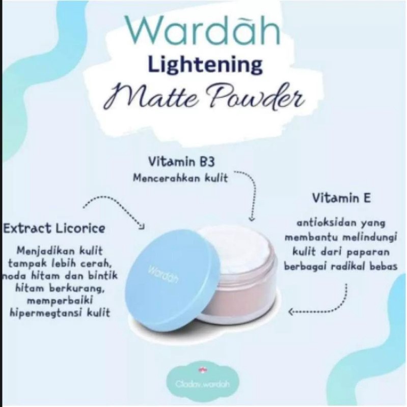 Jual Wardah Lightening Loose Matte Powder 20 Gr | Shopee Indonesia