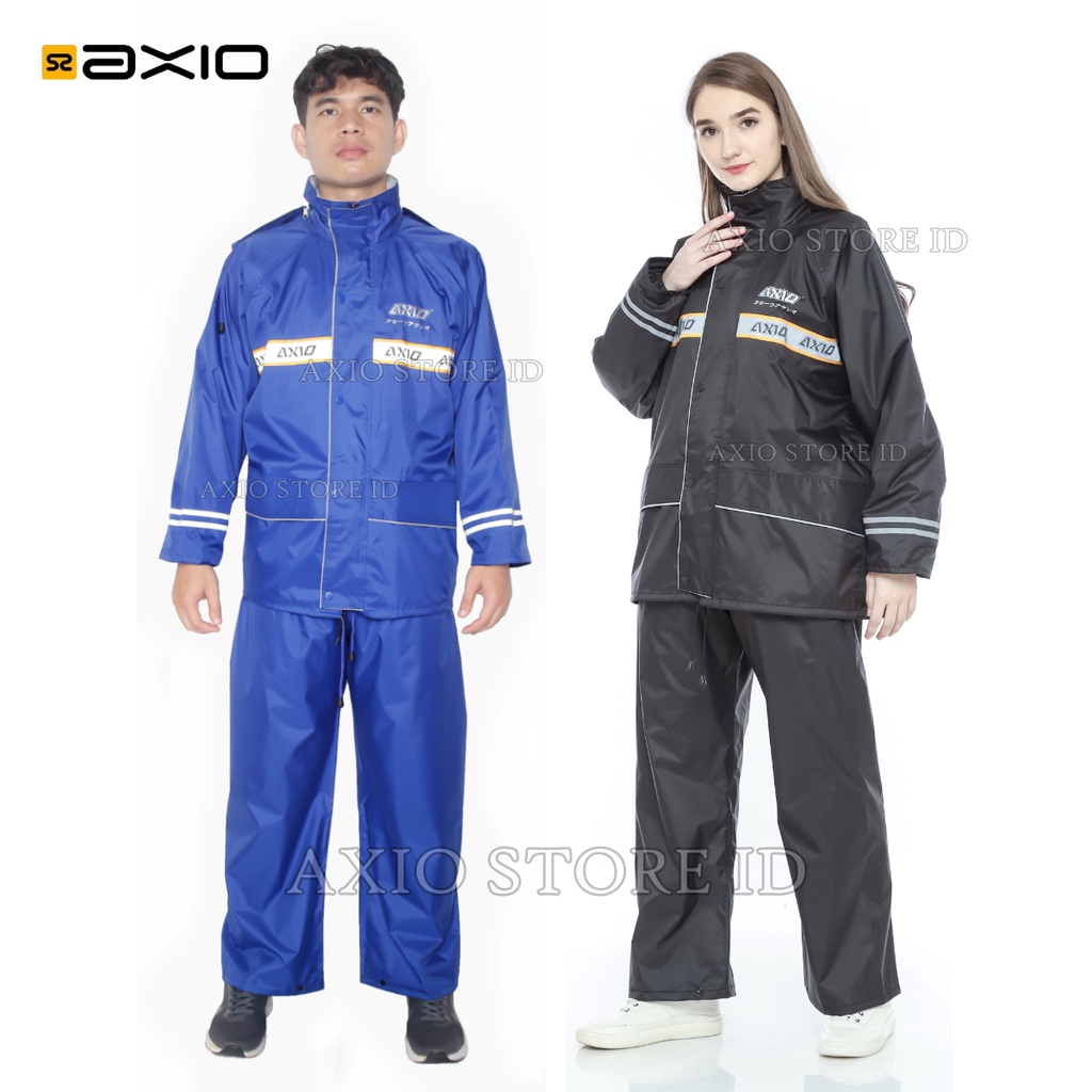 Jual Jas Hujan Pria Axio Original Bahan Lebih Tebal dan Halus Anti Rembes | Shopee Indonesia