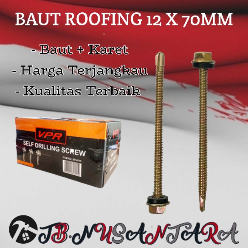 Jual Baut ROOFING 12 x 70 baut ROOFING 7cm 1pcs atas baja ringan ...