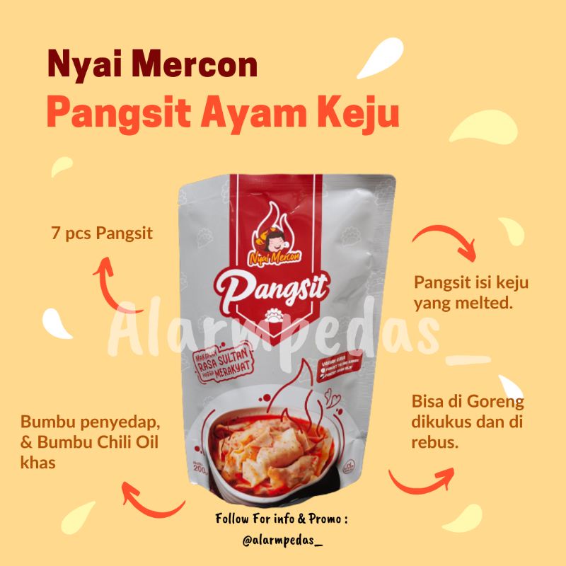 Jual NYAI MERCON Pangsit Ayam Keju lumer melted Pangsit Goreng, Kukus ...
