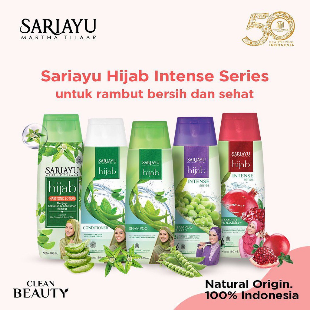 Jual Sariayu Hijab Hair Tonic Lotion | Shampoo | Conditioner 180ml ...