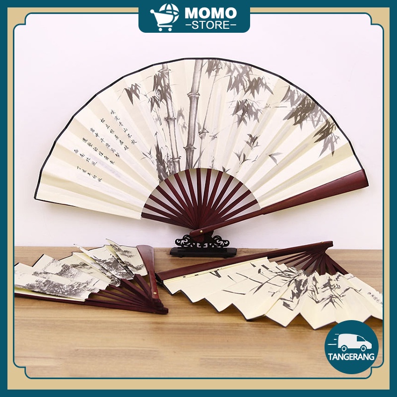Jual Kipas Lipat Bahan Sutra Gaya China / Kipas Tangan Lipat Motif ...