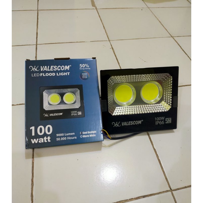 Jual Lampu sorot LED Valescom COB 100 watt cahaya putih | Shopee Indonesia