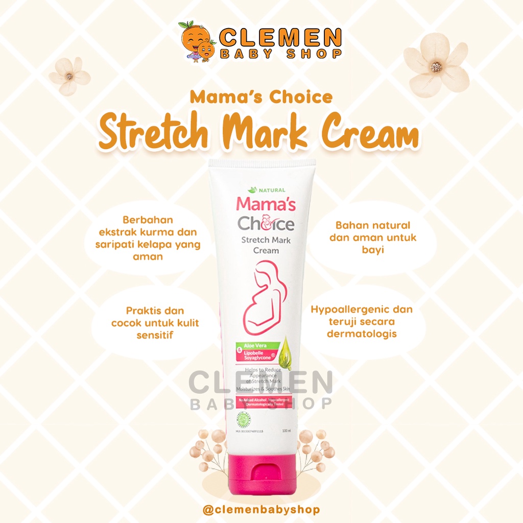 Jual Mama's Choice Stretch Mark Cream 100ml (Krim untuk Stretch Mark ...