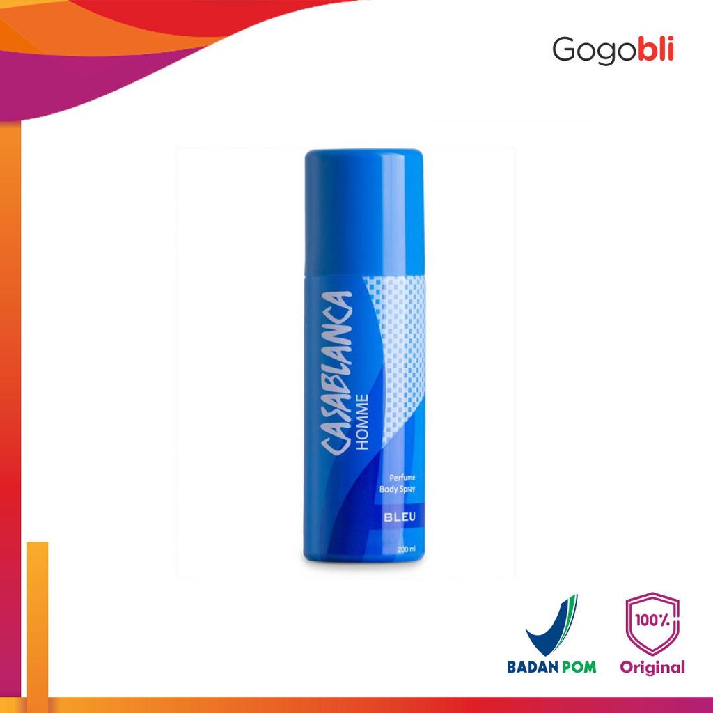 Jual Casablanca Body Spray Blue Bleu 200ml | Shopee Indonesia