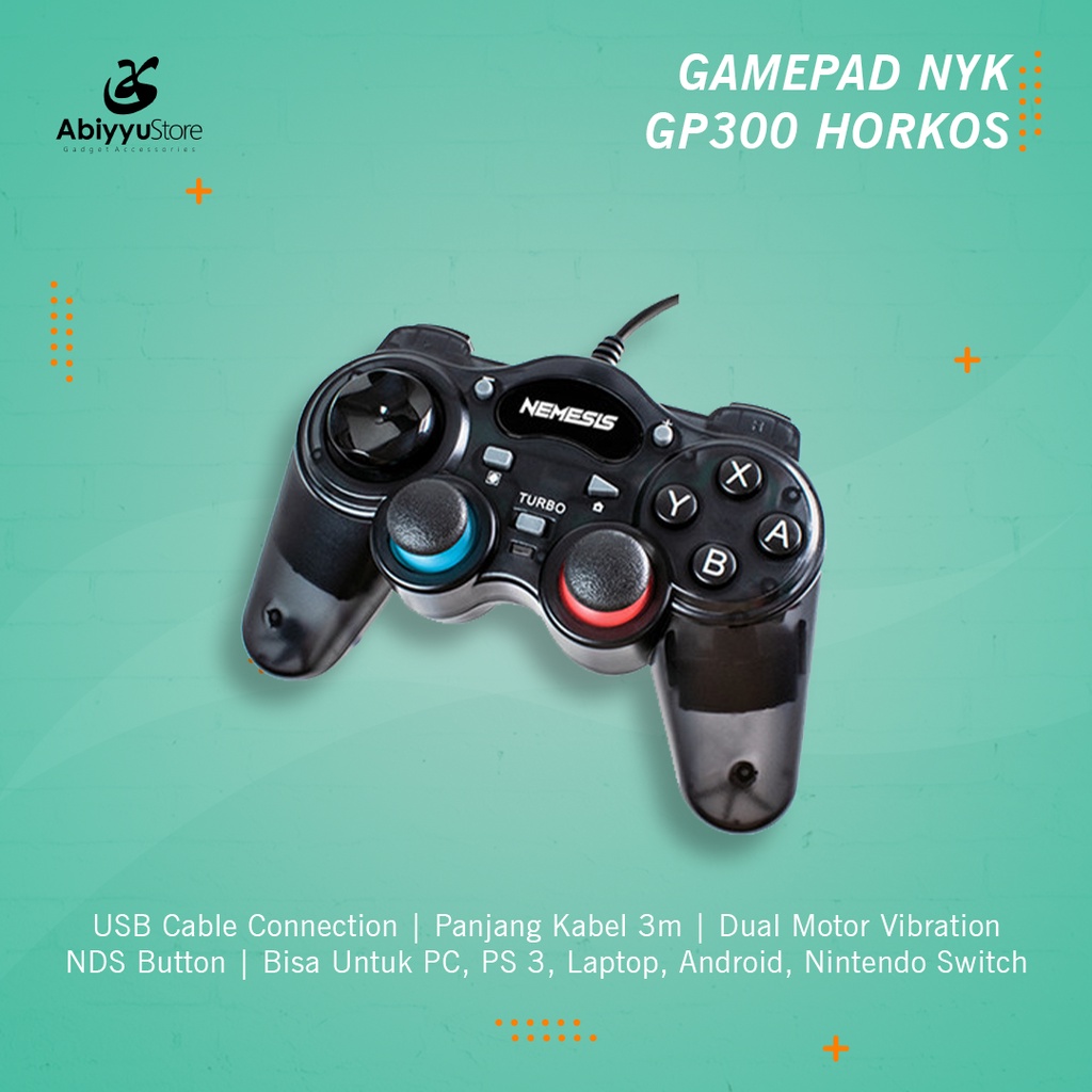 Jual Gamepad NYK GP300 Horkos Stick Gaming Joystick Komputer PC Laptop ...