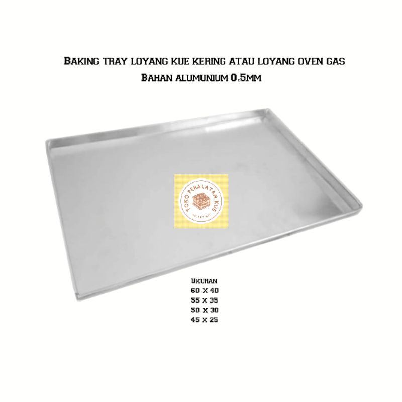 Jual baking tray loyang 60 x 40 bahan alumunium 0.5mm | Shopee Indonesia