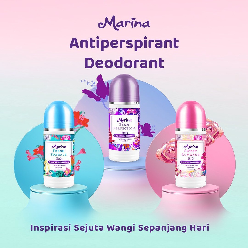 Jual Marina Anti Perspirant Deodorant 50ml - Marina Deodorant Roll On ...