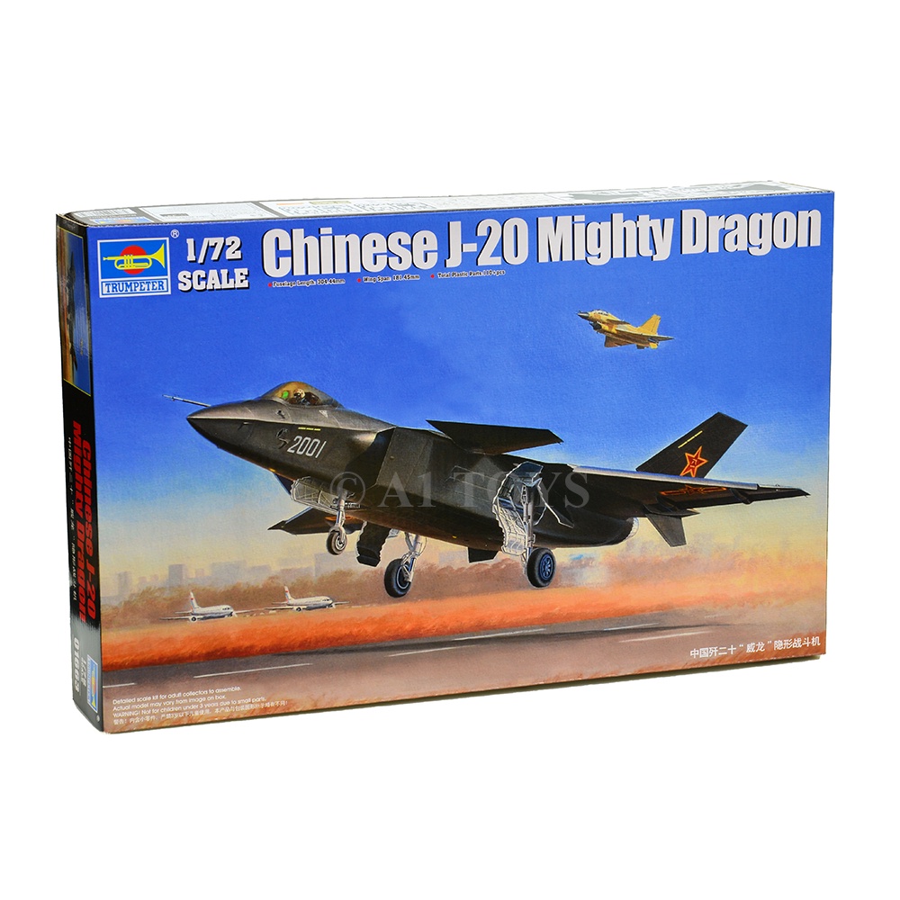 Jual Model Kit miniatur pesawat J-20 Mighty Dragon Trumpeter 30 cm 1:72 ...