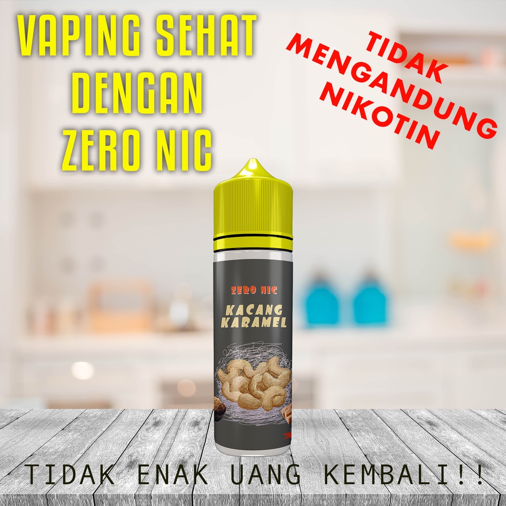 Jual Liquid Vape Creamy Kacang Karamel Zero Nicotine Pods Friendly ...