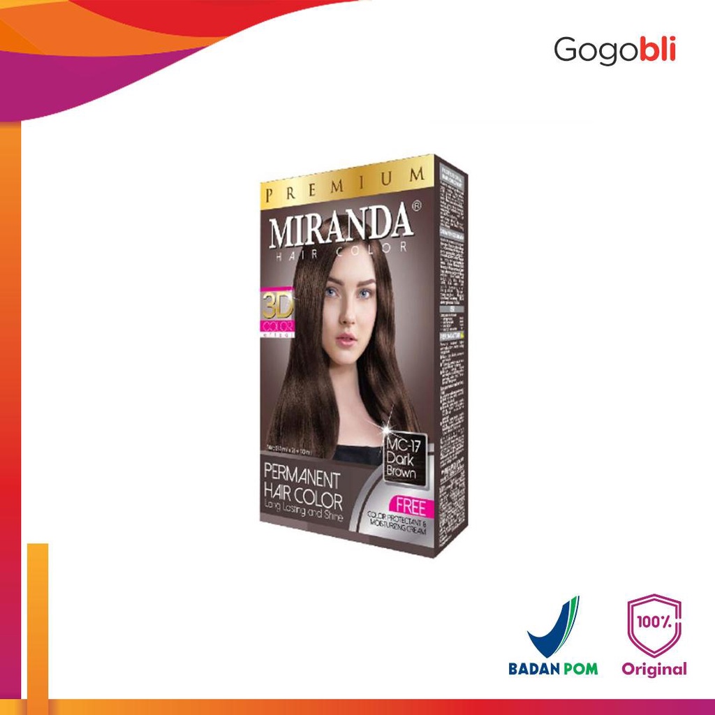Jual Miranda Hair Color Dark Brown (MC-17) 30ml | Shopee Indonesia