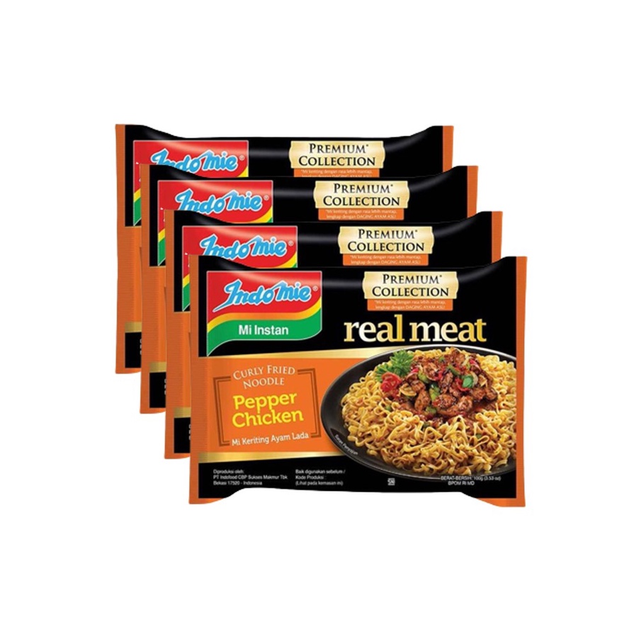 Jual Real Meat Mi Instant Indomie Goreng Ayam Lada 4 x 100 gr | Shopee ...