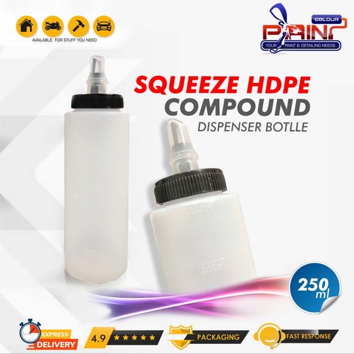 Jual Botol Kompon / Compound Bottle Squeeze Dispenser 250ml, Self ...