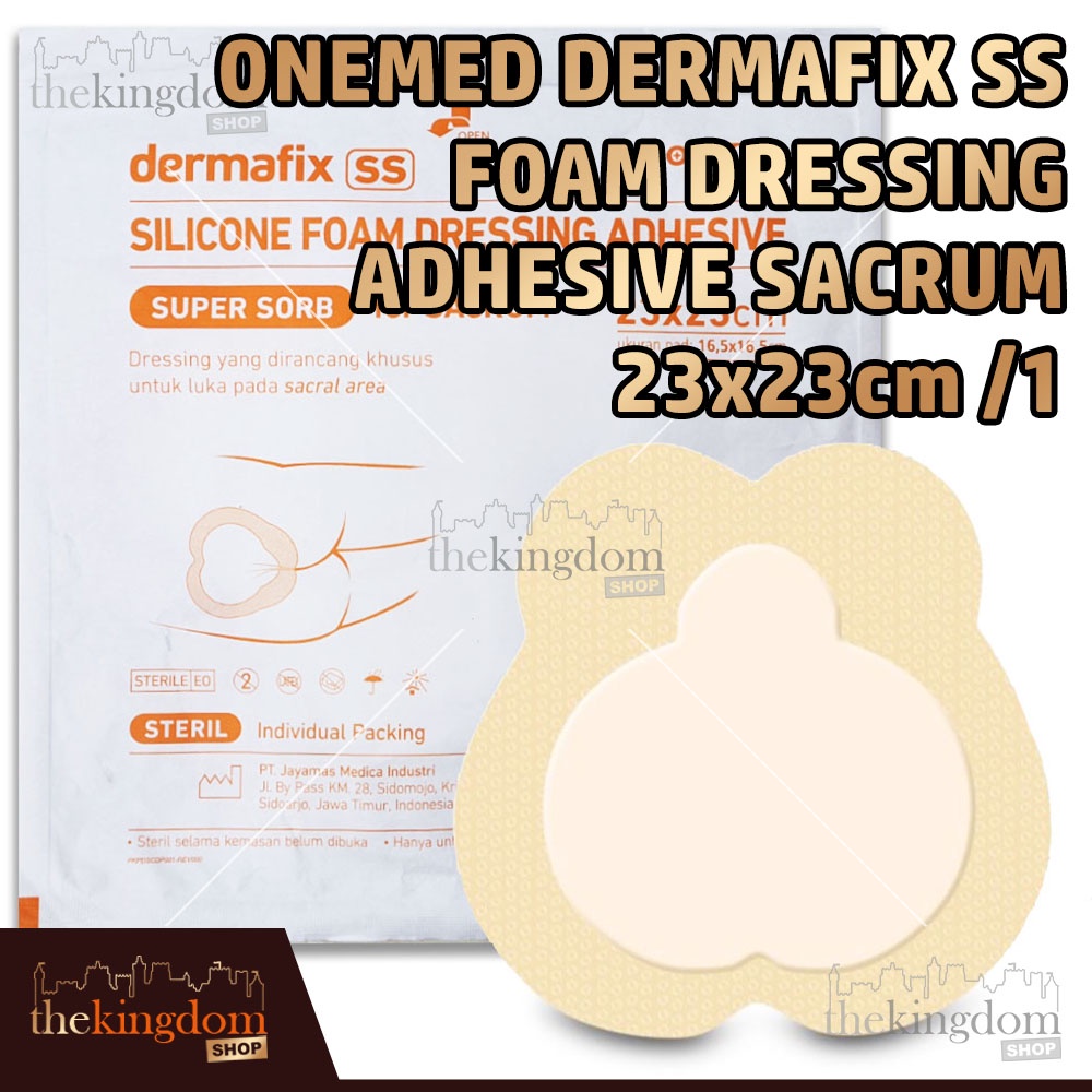 Jual Onemed Dermafix SS Foam Dressing Adhesive Sacrum 23x23cm Plaster ...