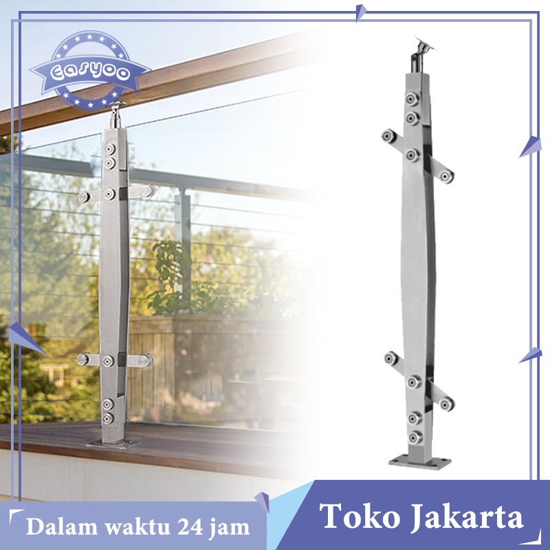 Jual Railing Tangga Kaca Minimalis Stainless 201 Tangga Stenlis ...