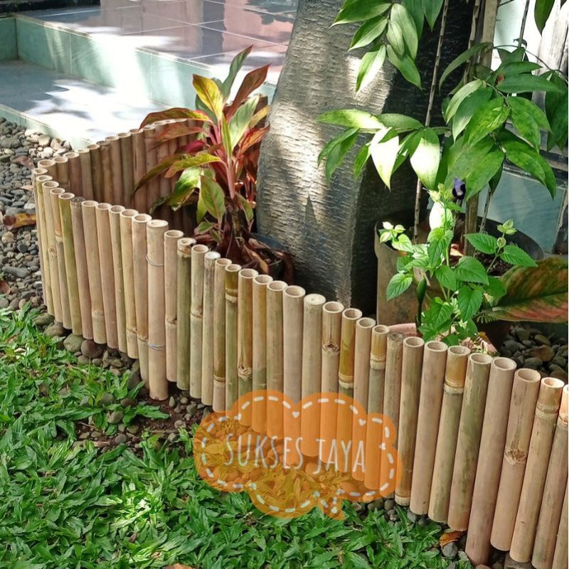 Pagar Taman Dari Bambu