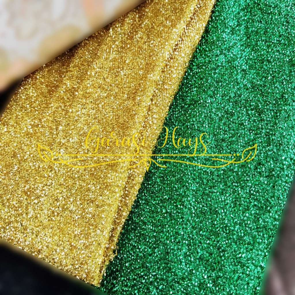 Jual Kain Stretch Metallic Green Gold Lebar 150 cm | Shopee Indonesia