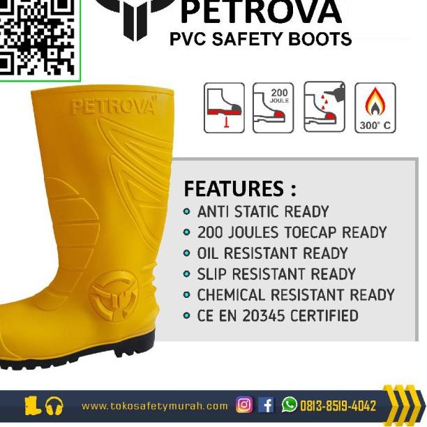 Jual Sepatu Boot Petrova Ultimate Kuning ORIGINAL / Safety Boot ...