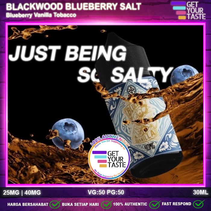Jual Liquid Blackwood Salt Nic Blueberry Vanilla Tobacco 30ML by RCKS | Shopee Indonesia