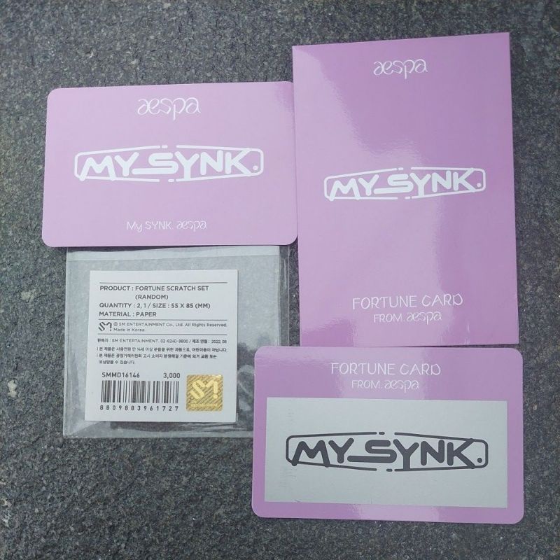 Jual Aespa Fortune Scratch Set ( Random ) Official Scratch Card Only ...
