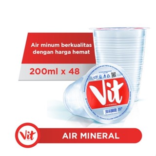 Jual AQUA / VIT / INDODES GELAS Air Mineral Botol Minum Akua Cup 220 ml ...