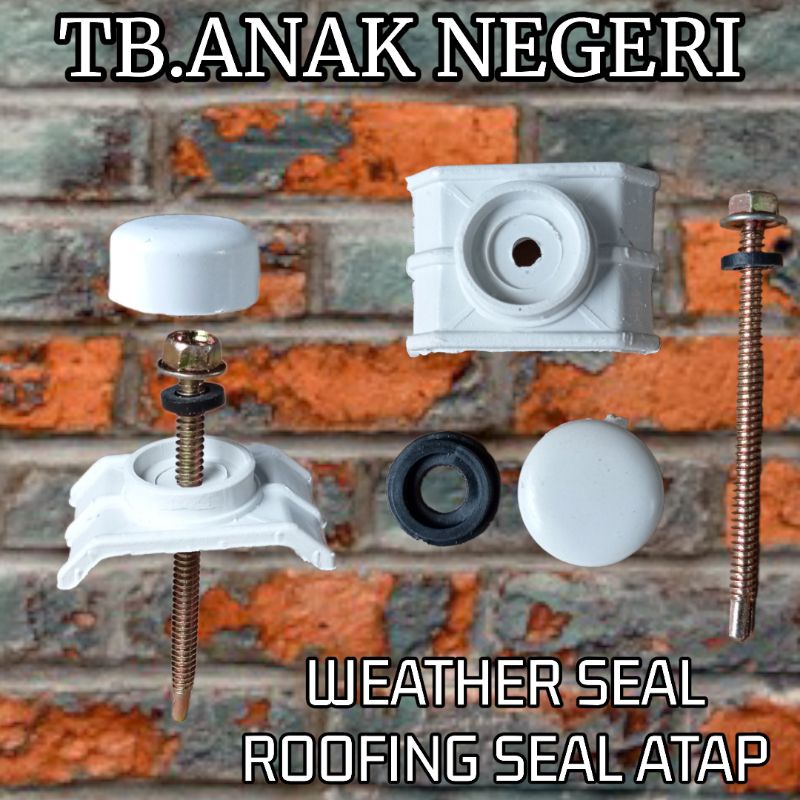 Jual Baut model alderon Weater atap Upvc Roofseal persegi free karet ...