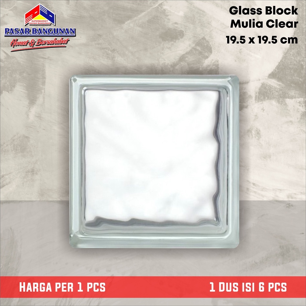 Jual Glass Block Mulia Clear 19,5 x 19,5 x 9,5 cm | Shopee Indonesia