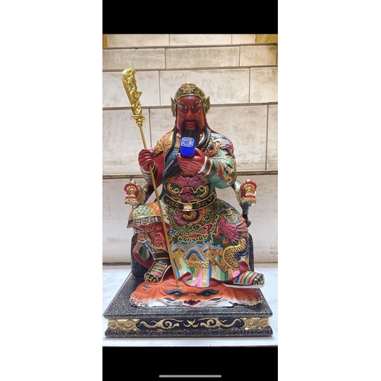 Jual Patung dewa kwankong kwan kong guan yu kayu duduk buku 16 inch 01 ...