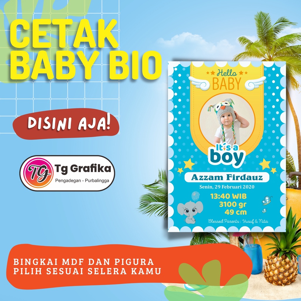 Jual CETAK BABY BIO POSTER BABY BIO BIODATA BAYI | Shopee Indonesia