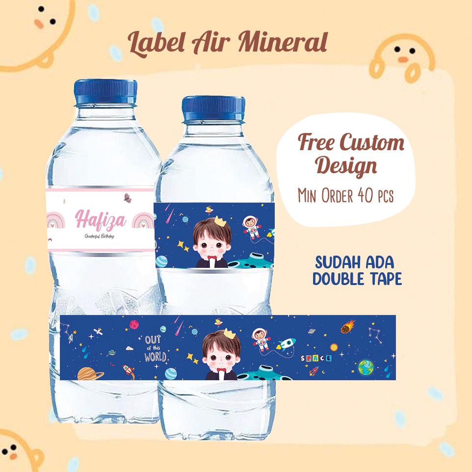 Jual Label air mineral lebel minuman label akua sticker botol minuman ...