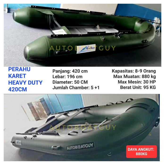 Jual Perahu Karet ( Rubber Boat ) Mancing / Rescue Heavy Duty PVC LCR ...