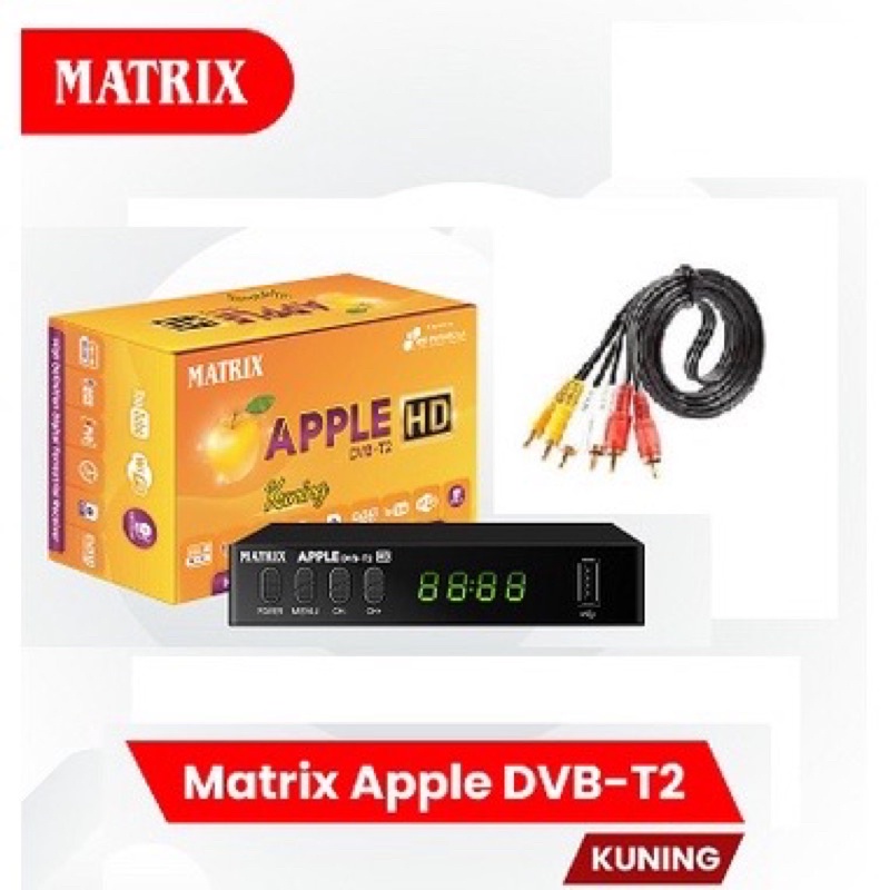 Jual Set Top Box STB tv digital matrix apple kuning | Shopee Indonesia