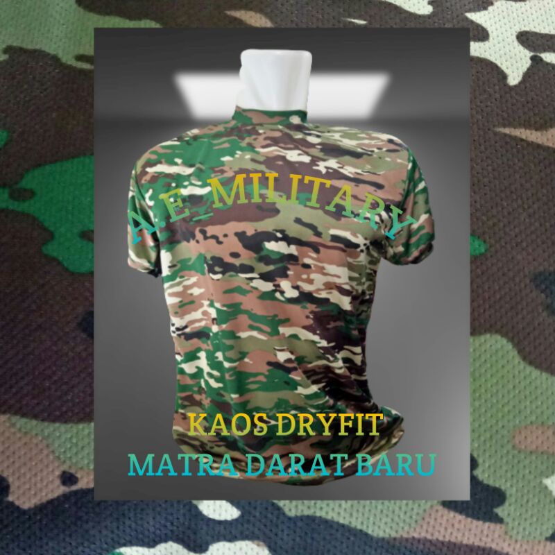 Jual kaos loreng baru bahan dryfit premium,loreng Matra darat TNI AD | Shopee Indonesia