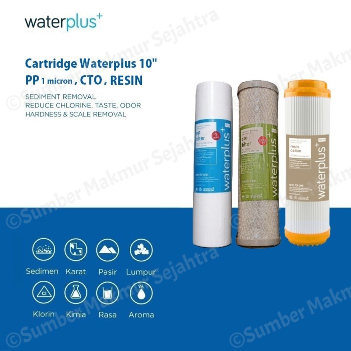 Jual PAKET CARTRIDGE FILTER AIR WATERPLUS 10" PP CTO RESIN | Shopee Indonesia