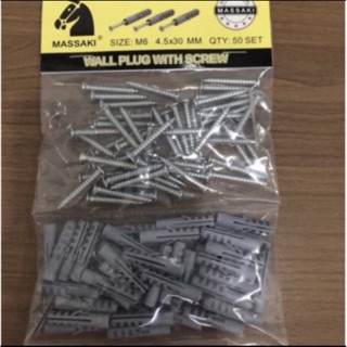 Jual M6 KOMPLIT sekrup baut MASAKI + plastik pvc tembok baja ringan ...