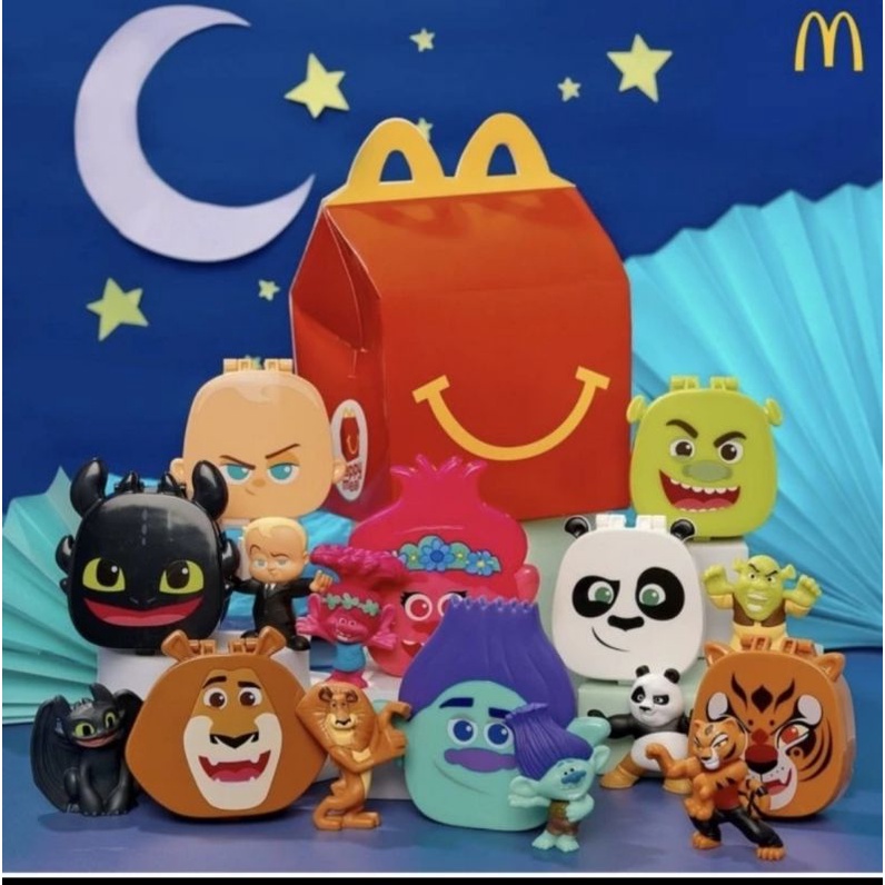 Jual Happy Meal Mcd Dreamworks 2022 Mainan Happy Meal McD versi Dreamworks Shrek, Kungfu Panda ...