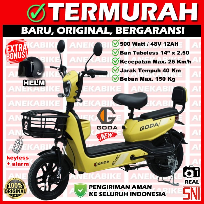 Jual Sepeda Listrik Goda Terlengkap & Harga Terbaru Desember 2022 ...