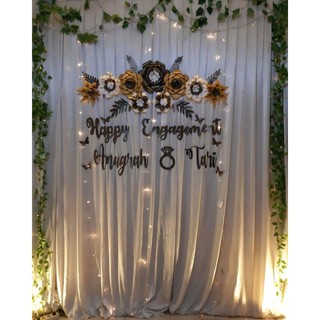 Jual Ready paper flower fatkha dekorasi tunangan bunga kertas backdrop ...