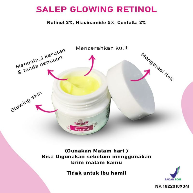 Jual BPOM RJNSKIN SALEP GLOWING RETINOL | Shopee Indonesia